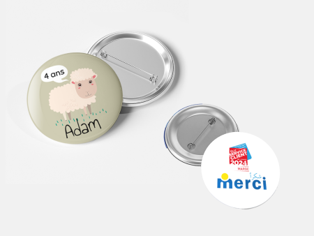Badges et Pins personalisés Tanger Maroc - ProLabel