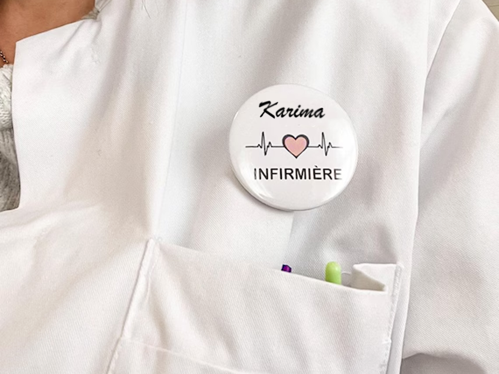 Badge Pin Rond avec épingle personnalisé - Tanger Maroc